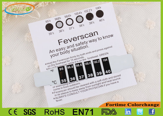 Home Sensitive Forehead Thermometer Sticker , Baby Care Temperature Strips