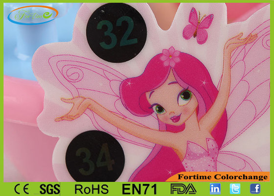 Pink Cartoon Baby Bath Water Thermometer Liquid Crystal Heat Sensitive
