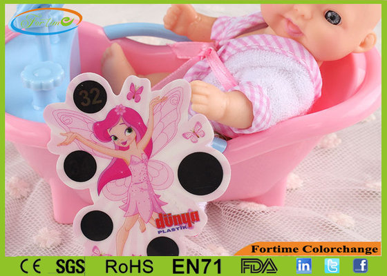 Pink Cartoon Baby Bath Water Thermometer Liquid Crystal Heat Sensitive