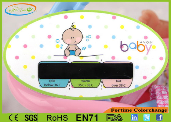 Liquid Crystal Safety Baby Room And Bath Thermometer Cartoon Printed Plastic Card