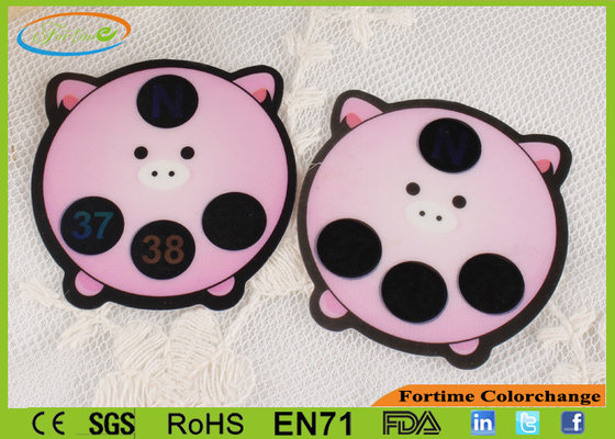 Custom Made Pink Heat Sensitive Fever Stickers Eco Friendly Non - toxic