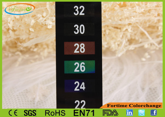 LCD Thermometer Stick - On Temperature Strip Adhesive Backing 18 ～ 36 ℃