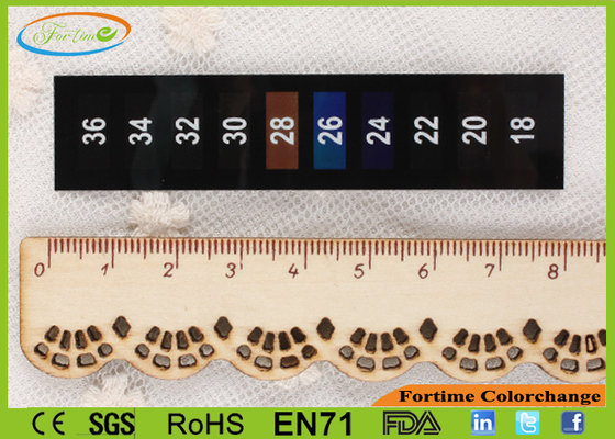 LCD Thermometer Stick - On Temperature Strip Adhesive Backing 18 ～ 36 ℃