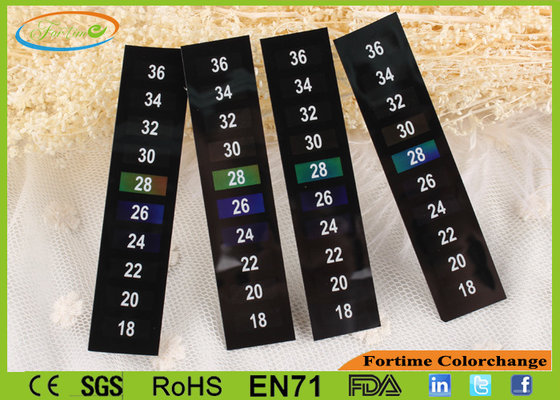 LCD Thermometer Stick - On Temperature Strip Adhesive Backing 18 ～ 36 ℃