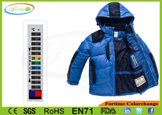 High Accuracy Liquid Crystal Thermometer Strips For Down Coat Temperature Checking