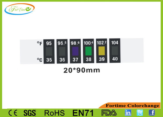 Safety Baby Care Forehead Thermometer Strip , Household Liquid Crystal Fever Stickers