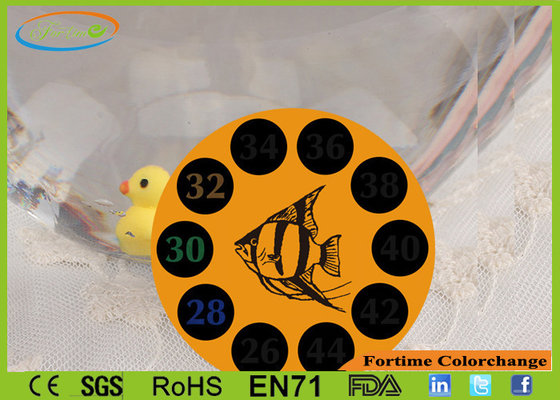 PET Aquarium Thermometer Sticker , Round Fish Tank Thermometers