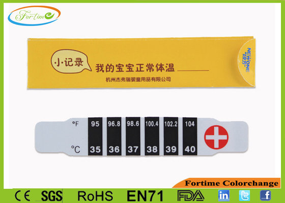 Thermochromic PET Forehead Head Strip Digital For Baby Body Fever