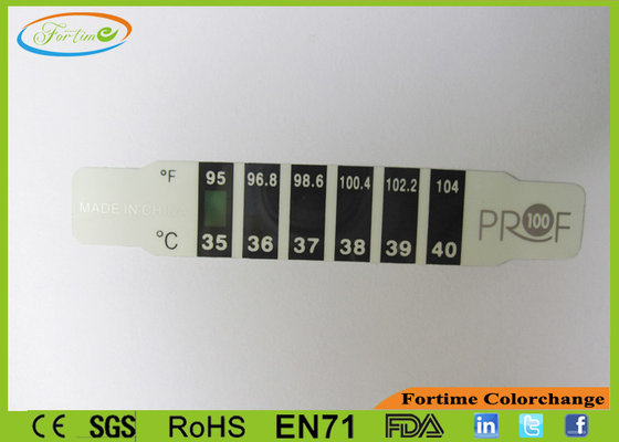 Thermochromic PET Forehead Head Strip Digital For Baby Body Fever