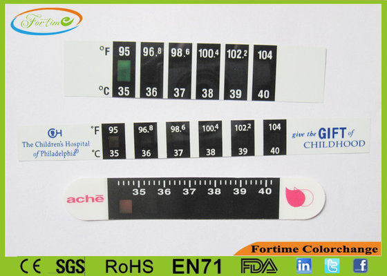 Thermochromic PET Forehead Head Strip Digital For Baby Body Fever