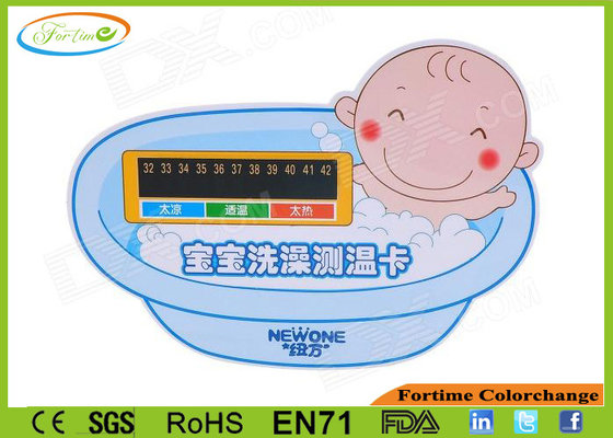 PVC / PP / Paper Baby Bath Thermometer 32 - 42℃ Measure Bath Water Temperature