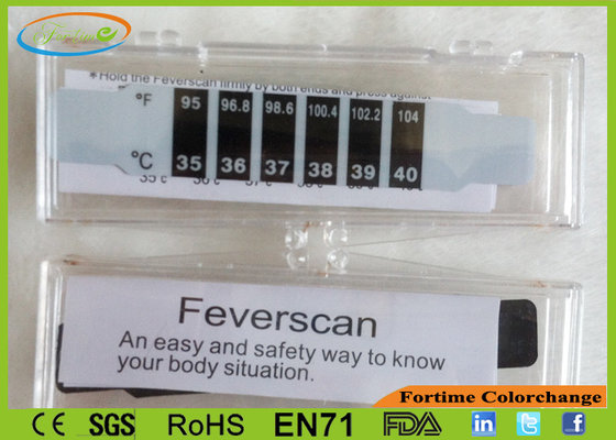 Color Changing Forehead Head Strip , Baby Fever Scan Thermometer Strips