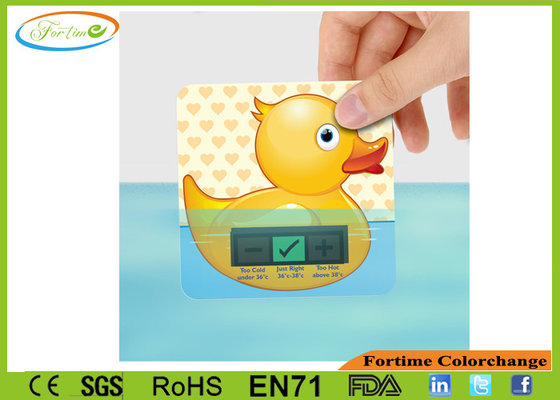 Waterproof Baby Bath Thermometer Duck , PP Liquid Crystal Thermometer