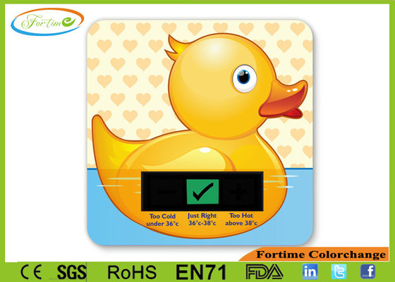 Waterproof Baby Bath Thermometer Duck , PP Liquid Crystal Thermometer