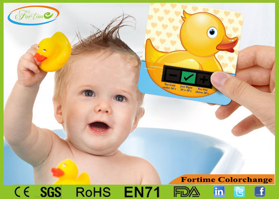 Waterproof Baby Bath Thermometer Duck , PP Liquid Crystal Thermometer