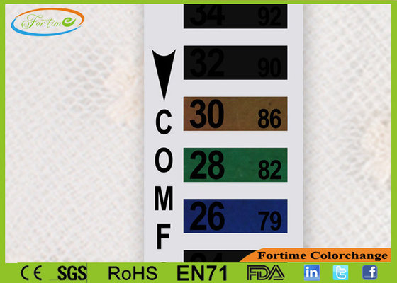Flexible Household Plastic LC Thermometer For Clothes / Coats