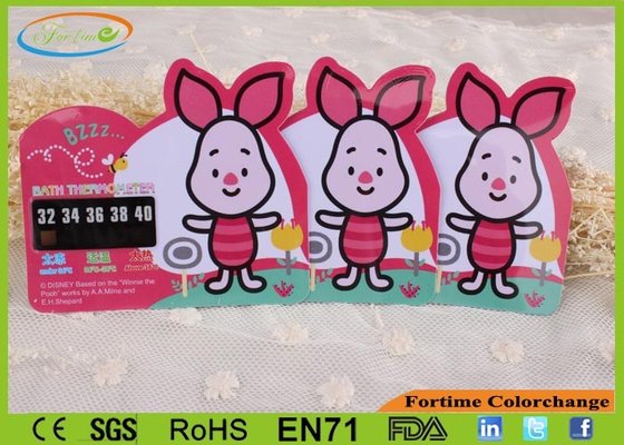 Cartoon PVC Water Baby Bath Temperature Thermometer Card Waterproof