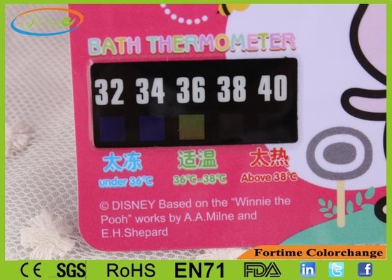 Cartoon PVC Water Baby Bath Temperature Thermometer Card Waterproof