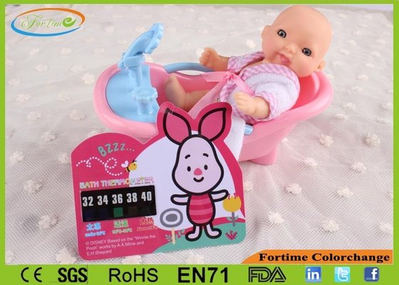 Cartoon PVC Water Baby Bath Temperature Thermometer Card Waterproof