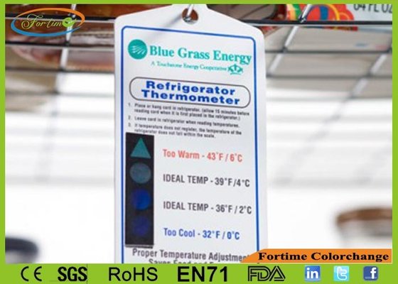 Accuracy PP Digital Freezer Thermometer Card Liquid Crystal Heat Sensitive