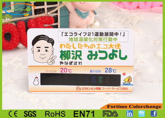 Liquid Crystal Little Room Thermometer Card Reusable 80x85mm