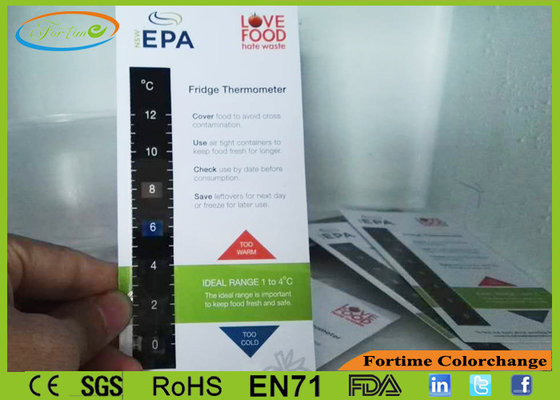 Reusable Fridge Thermometers Card / High Accuracy Fridge Freezer Temperature Gauge