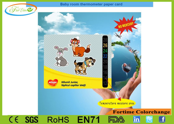 Promotional Paper Room Thermometer Card Unbreakable Eco - Friendly