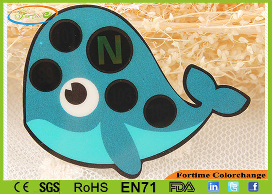 PET Reusable Forehead Thermometer Stickers Cartoon Whale Shape