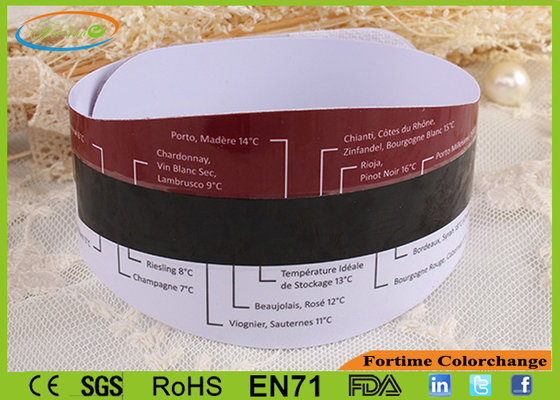 Wrap Around Red White Wine Bottle Thermometer Strip Reusable