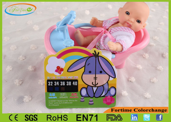 Liquid Crystal Color Change Baby Bath Water Thermometer Card Customized