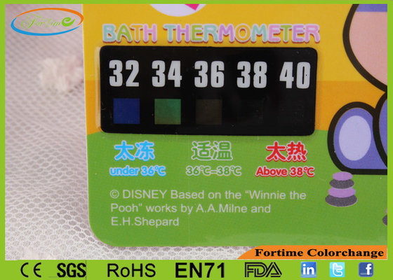 Liquid Crystal Color Change Baby Bath Water Thermometer Card Customized