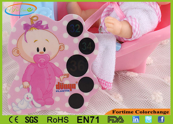 European Digital Bath Thermometer For Babies / PVC Floating Baby Thermometer Bath Card