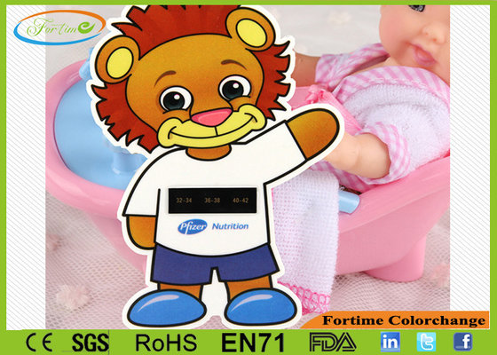 100x75mm OEM Liquid Crystal Bath Thermometer For Baby , High Accuracy