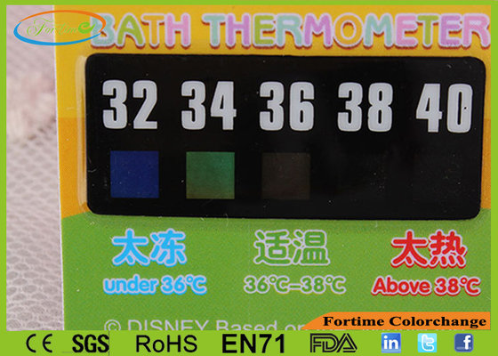 Convenient Mercury Free LCD Thermometer For Baby Bath , 72x83mm Size