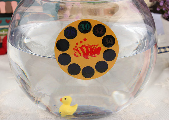 Household PET Liquid Crystal Fish Tank Thermometer Sticker LCD Self Adhesive