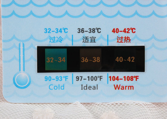 Decorative Digital Baby Bath Thermometer , PVC / PP Liquid Crystal Thermometer Strips