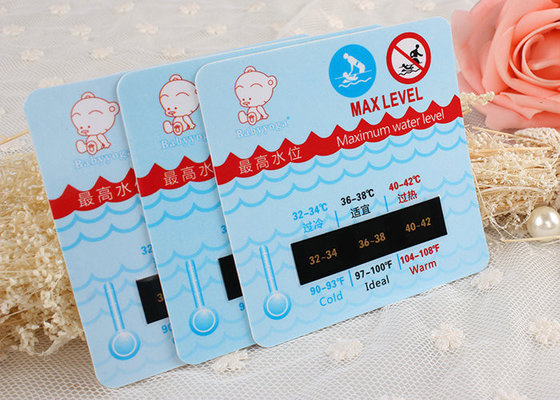 Decorative Digital Baby Bath Thermometer , PVC / PP Liquid Crystal Thermometer Strips