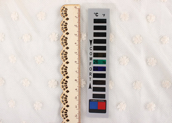 Offset Print Liquid Crystal Thermometer / LCD Clothes Thermometer Strips 16℃ ~ 38℃