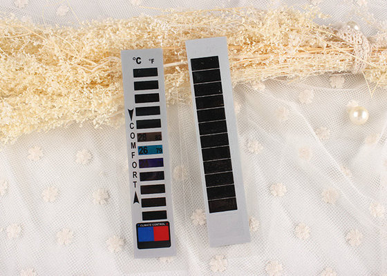Offset Print Liquid Crystal Thermometer / LCD Clothes Thermometer Strips 16℃ ~ 38℃