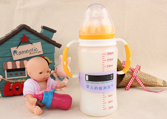High Accuracy Waterproof Milk Bottle Thermometer / Liquid Crystal Thermometers 33℃ ~ 43℃