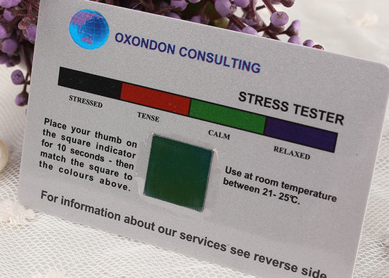 Offset Printed PVC Stress Test Card / Mood Testing Cards for Promotion Gift