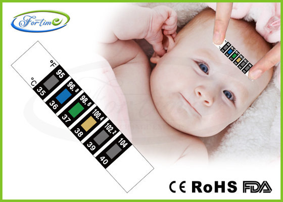 Disposable Feverscan Forehead Thermometer Sticker  Liquid Crystal Display for Kids
