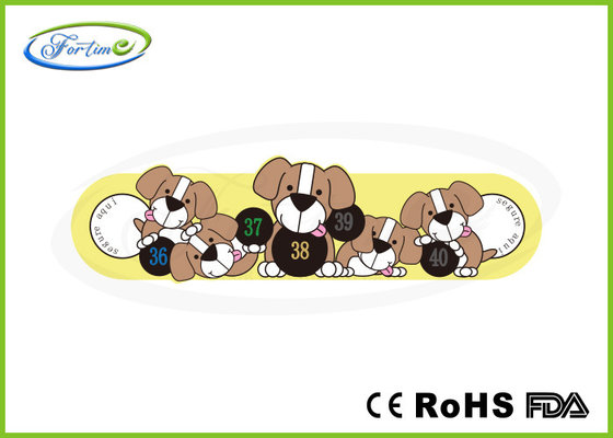 Cute Cartoon LCD Forehead Thermometer Sticker with Back Adhesive High Accuracy