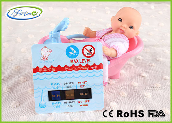 Waterproof PVC Baby Bath Water Thermometer Card Liquid Crystal Adhesive