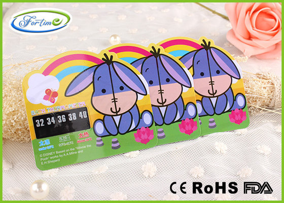 Cartoon LCD Baby Bath Tub Thermometer Card , Flexible PET Bath Water Temperature Strips