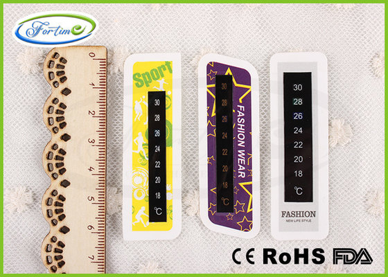 Color Change Liquid Crystal LC Clothing Thermometer Eco-friendly 16 ~ 38 ℃