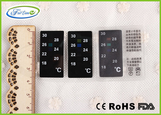 Reusable Heat Sensitive Garment Liquid Crystal Thermometer for Warmth Care 18 ~ 30 ℃