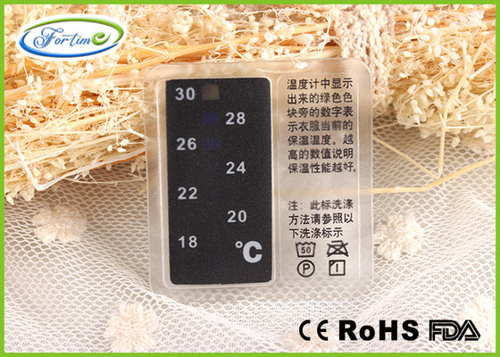 Reusable Heat Sensitive Garment Liquid Crystal Thermometer for Warmth Care 18 ~ 30 ℃