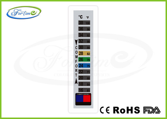 High Accuracy Liquid Crystal Thermometer Strips For Down Coat Temperature Checking