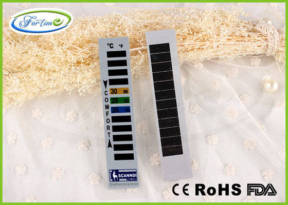 Color Changing LCD Room Thermometer Strips with Back Adhesive Sticker